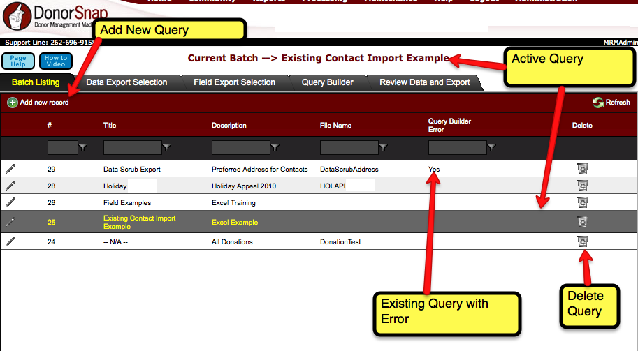 Building DataMiner Platinum (DMP) Reports - 1 - Batch Listing - DonorSnap Support